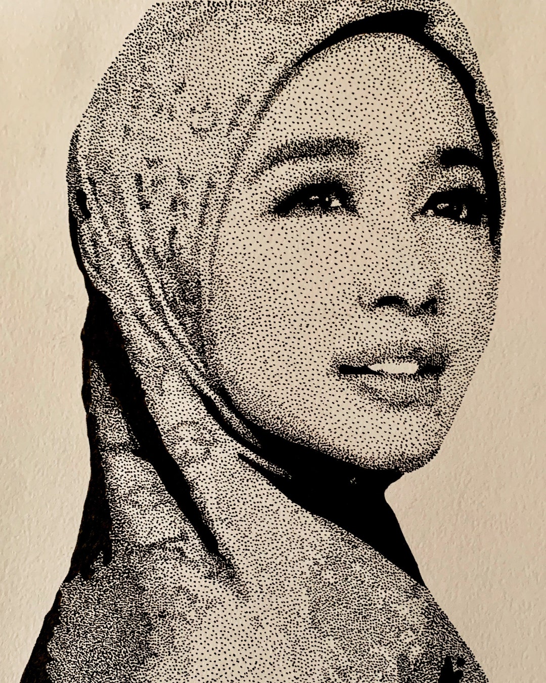 Custom Portrait Handmade Ink Portrait Stippling Portrait - Etsy Canada