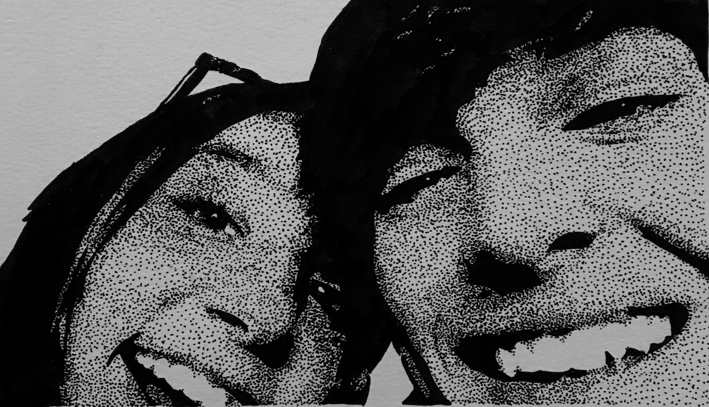 Custom Portrait Handmade Ink Portrait Stippling Portrait - Etsy Canada