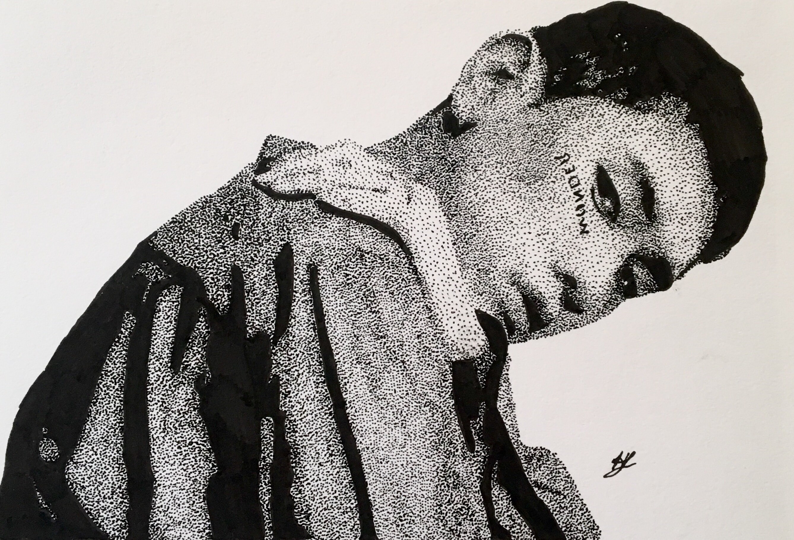 Custom Portrait Handmade Ink Portrait Stippling Portrait - Etsy Canada