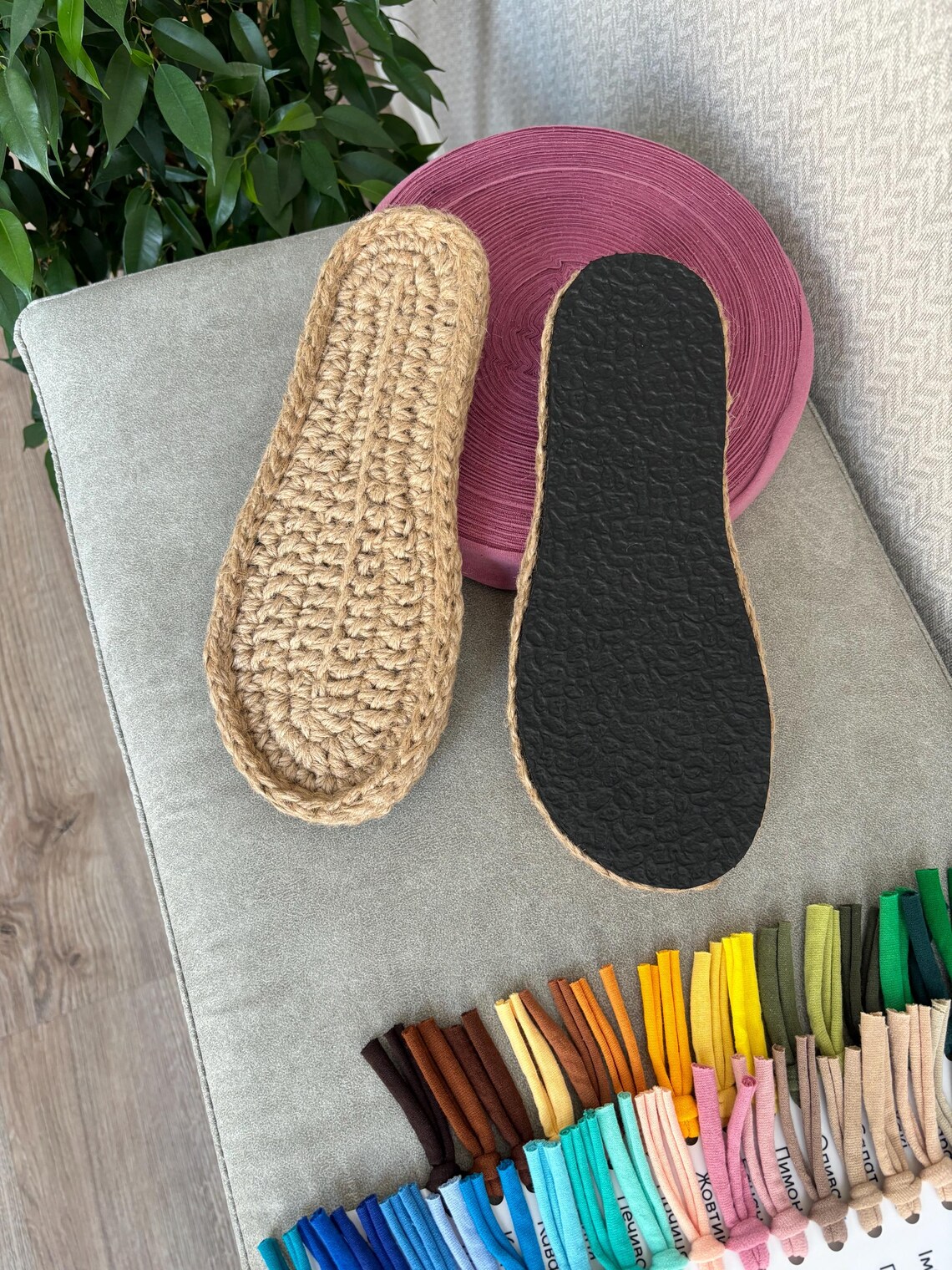 Sole Blanks for Creativity, Rubber and Jute Soles, Ready-made Shoe ...