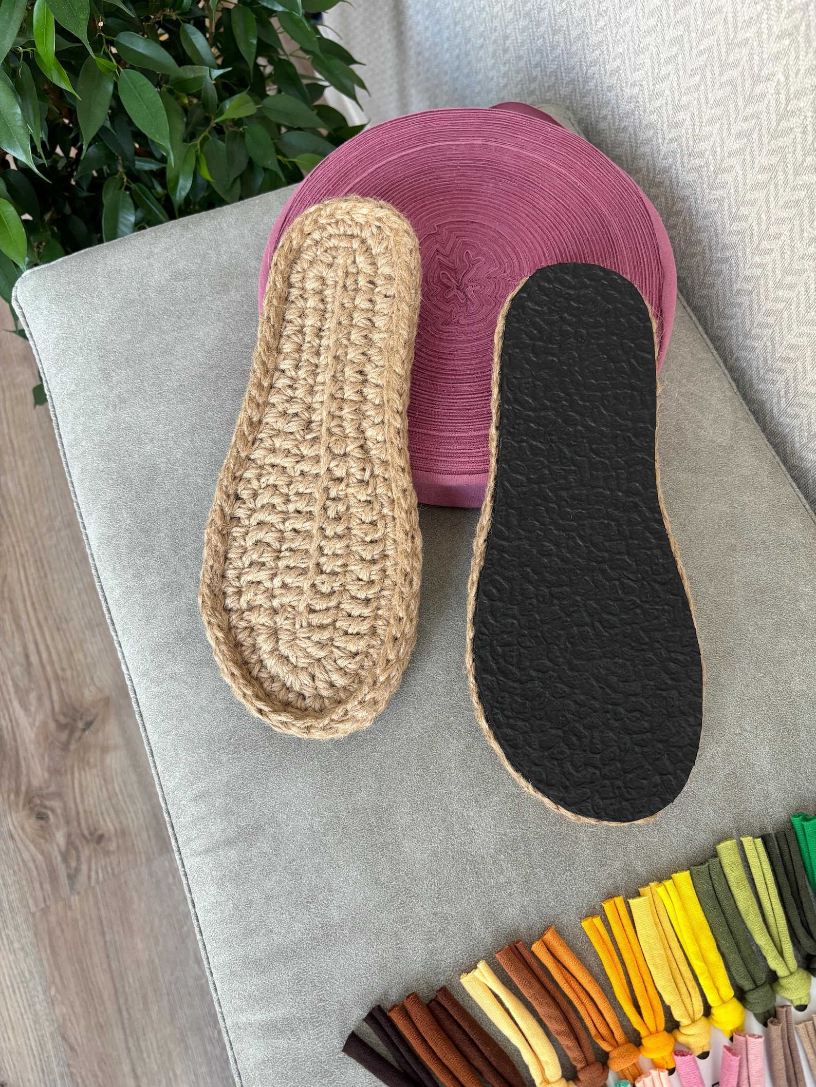 Sole Blanks for Creativity, Rubber and Jute Soles, Ready-made Shoe ...