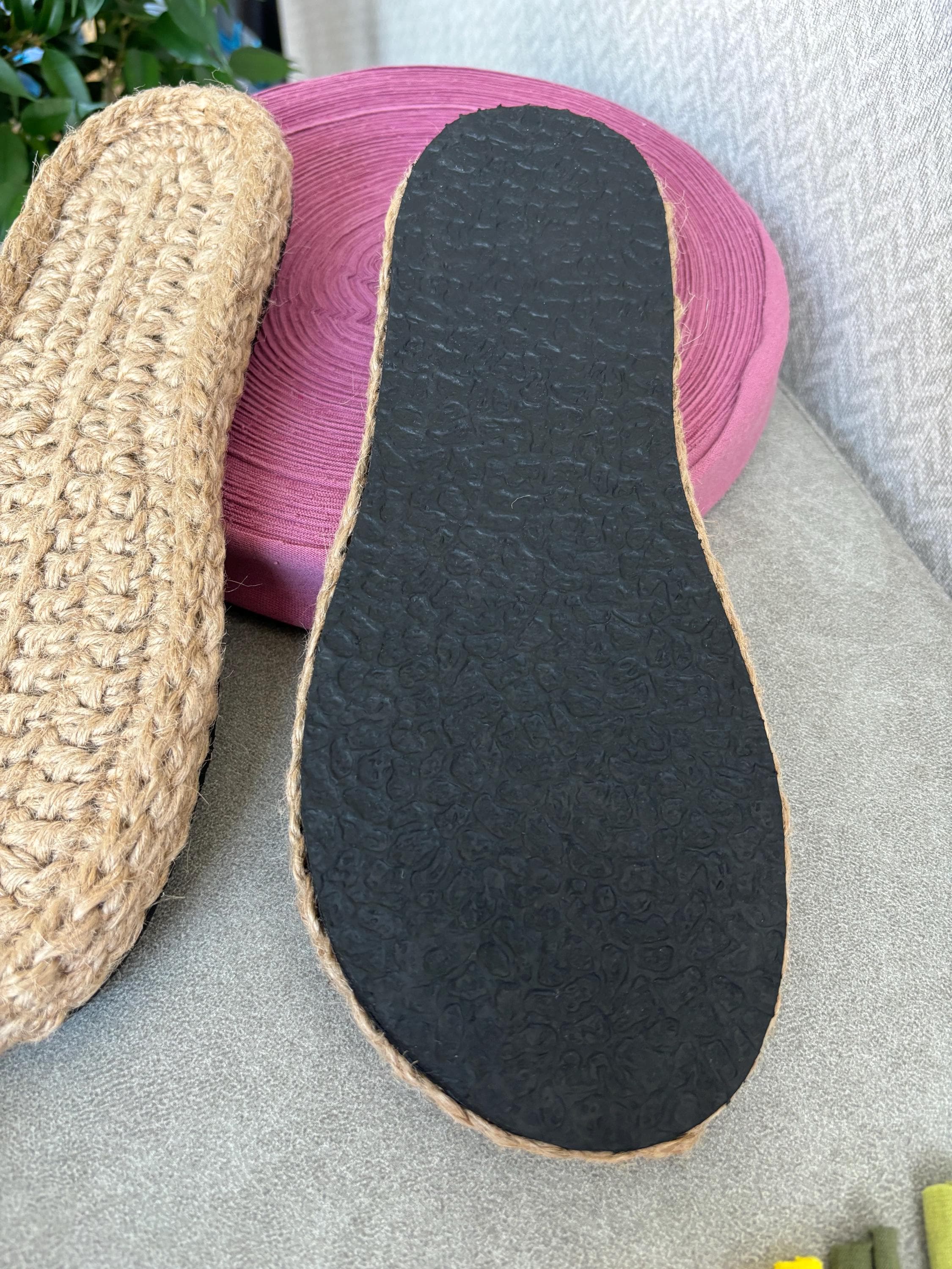 Sole Blanks for Creativity, Rubber and Jute Soles, Ready-made Shoe ...