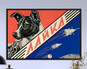 Laika Dog Poster - Etsy