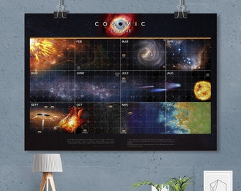 Cosmic Calendar carl Sagan Style Universe Evolution Chart | Etsy