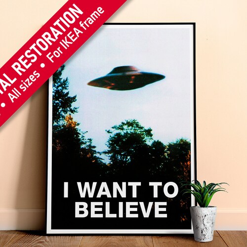 X-files UFO I Want to Believe Poster Professionally - Etsy UK