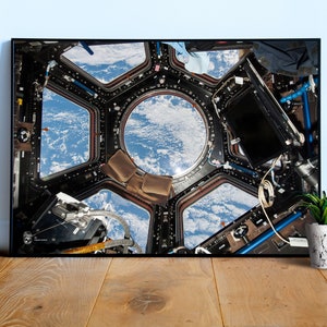 ISS Cupola Module, Earth Orbit — Space Poster, Space Art, Photo Poster ...