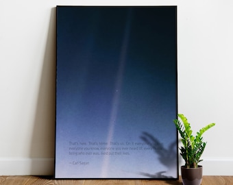 Pale Blue Dot carl Sagan Quote - Etsy