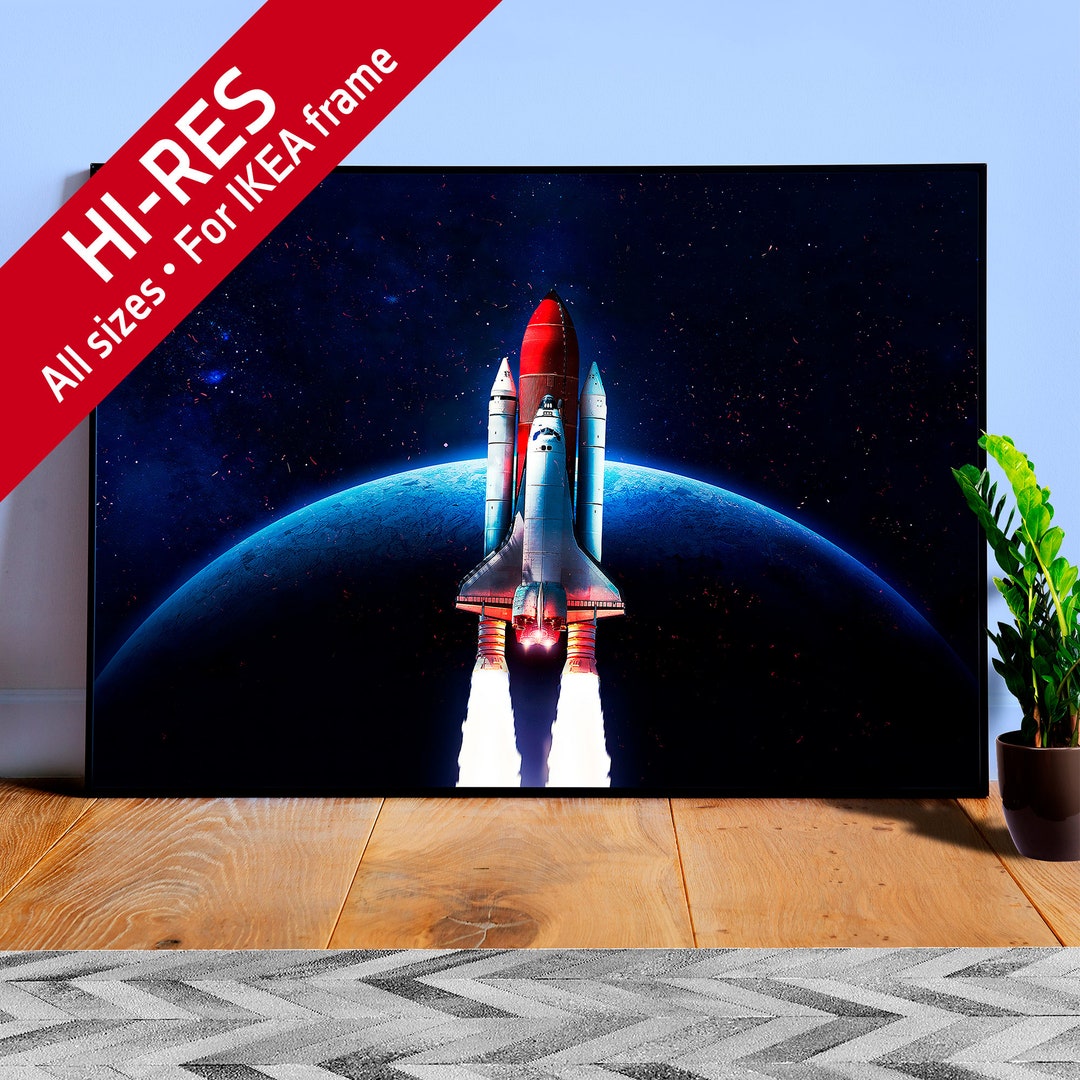 NASA Space Shuttle Liftoff Space Poster, Space Art, Photo Poster, Space ...