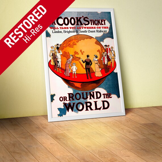 Thomas Cook Agency UK 1904 Retro Travel Poster - Etsy