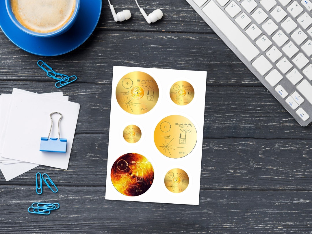 NASA Voyager 1 Golden Record Disc — Space Sticker, Sticker Pack ...