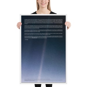 Pale Blue Dot Poster, Carl Sagan Print, NASA Voyager 1 (2020 Revis ...