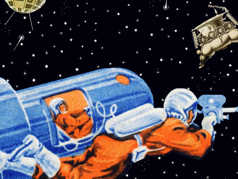 Gagarin Space Art sovietwave: Leonov Soviet Vintage Space - Etsy