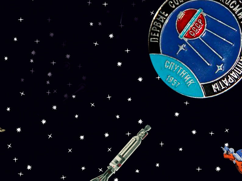 Sputnik: Gagarin Space Art sovietwave Poster - Etsy