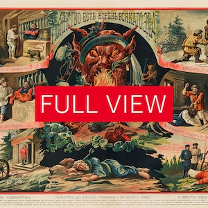 Russian Anti-alcohol Poster, Russia, 1884 (no Vodka Poster) — Russian ...