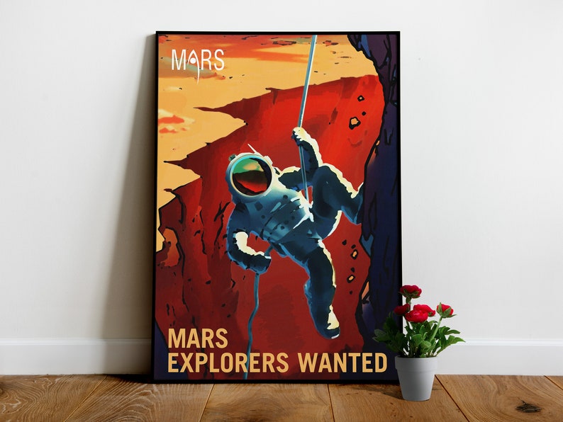 NASA Mars Vintage: Mars Explorers Wanted Space Poster - Etsy