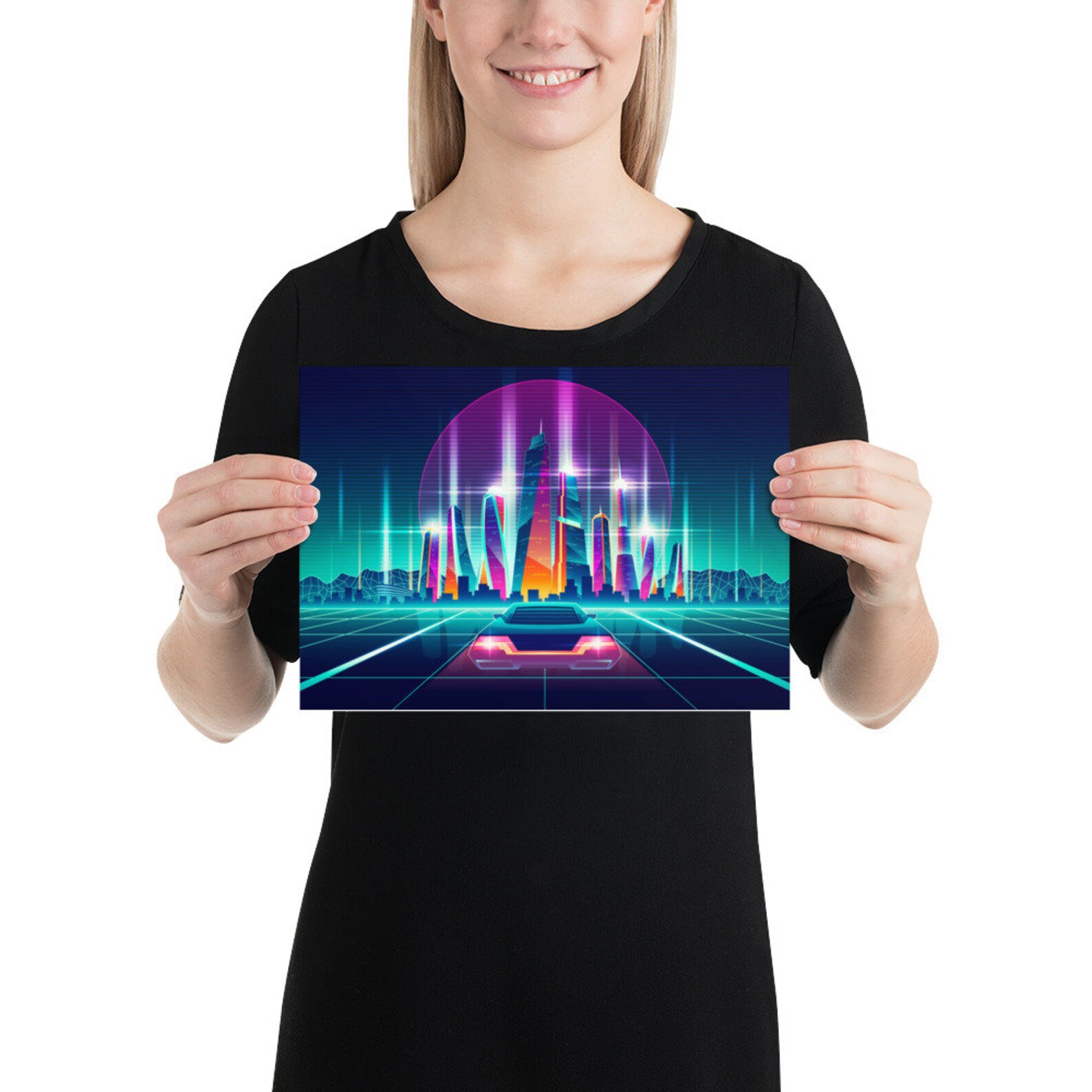 Synthwave Neon City: Sport Car & City synthwave/vaporwave/cyberpunk ...