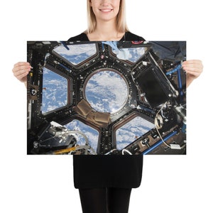 ISS Cupola Module, Earth Orbit — Space Poster, Space Art, Photo Poster ...