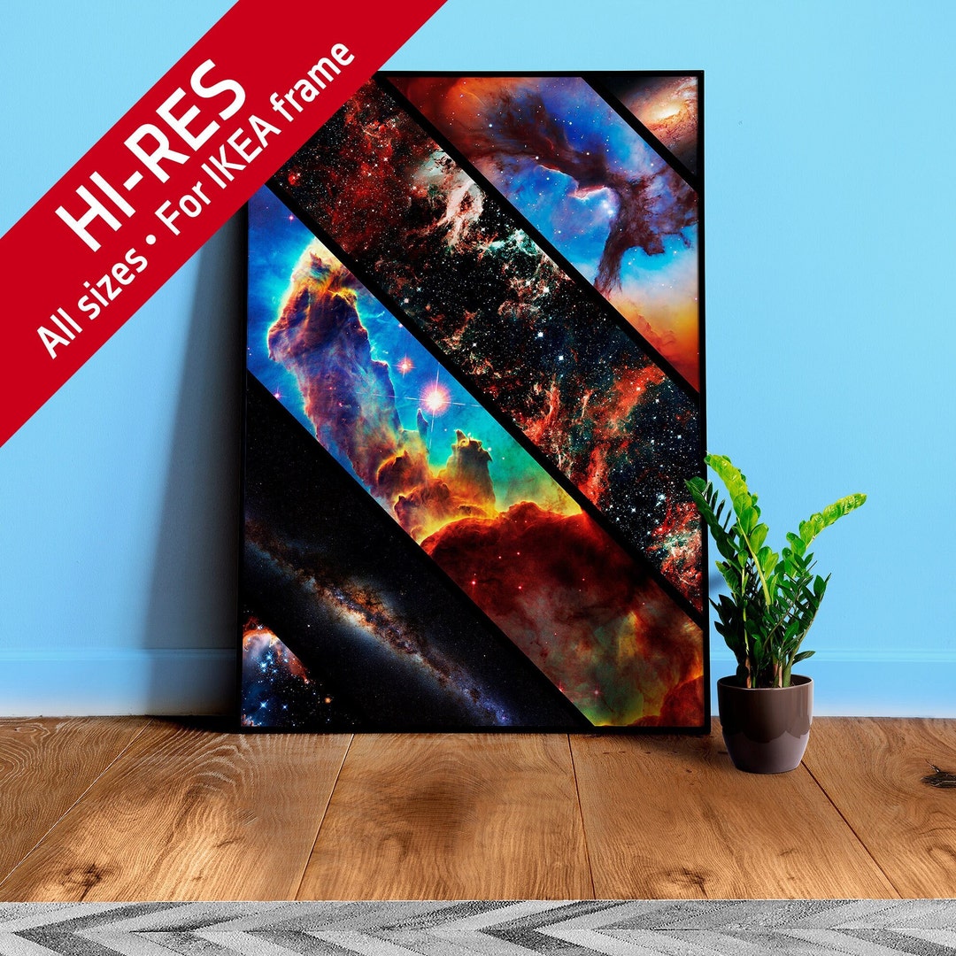 Space Collage: Nebula Mashups trifid Nebula, Pillars of Creation, Milky ...