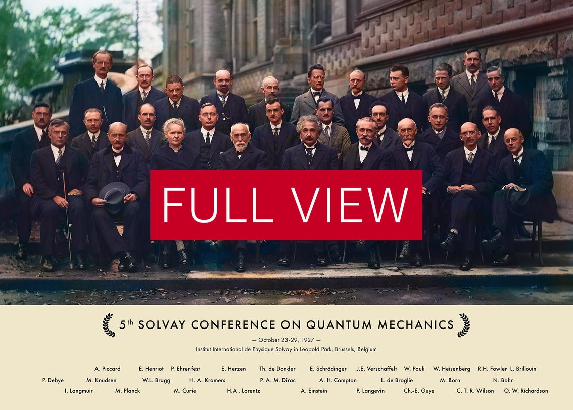 5th Solvay Conference 1927 Brussels Belgium Restored | Etsy