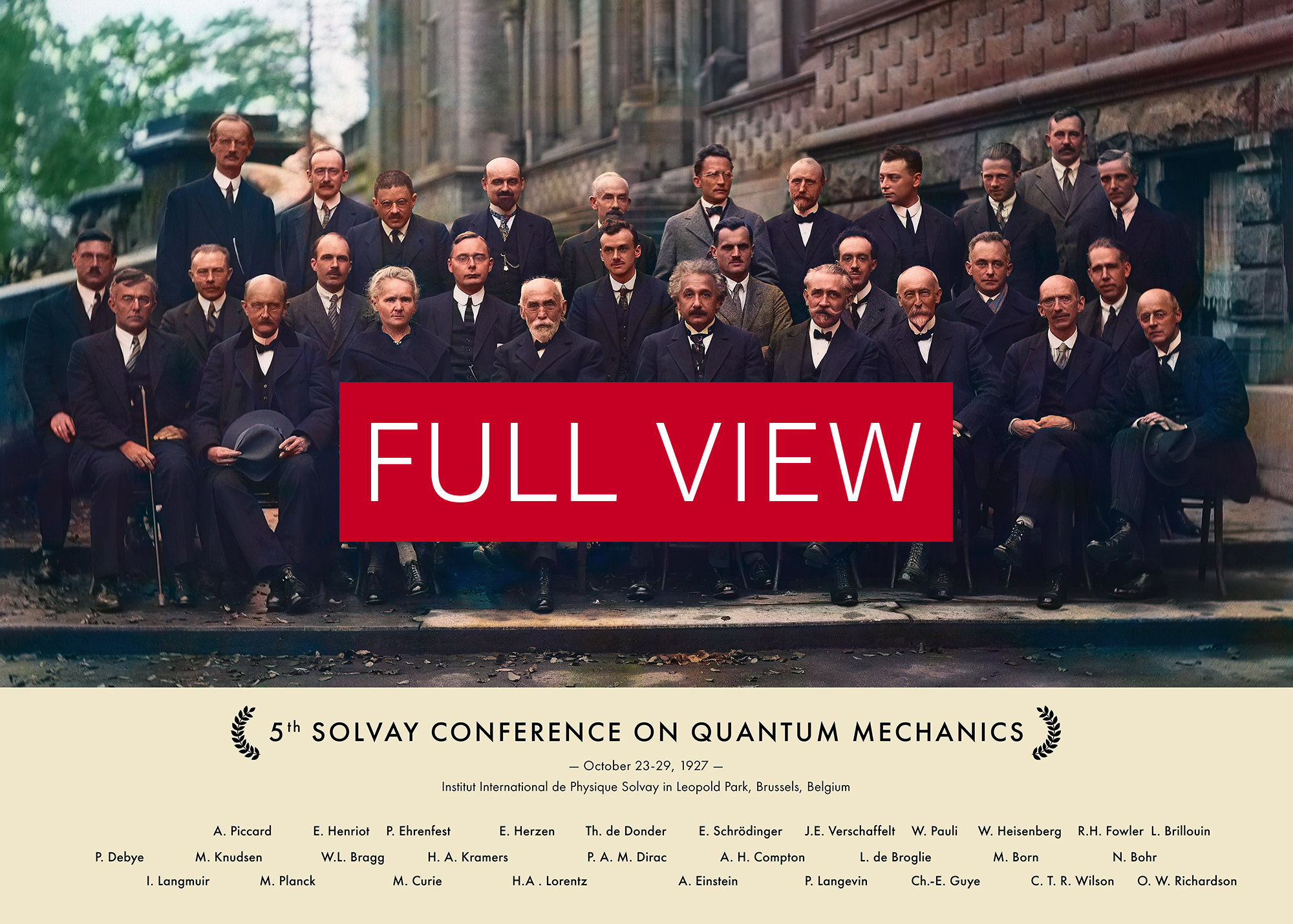 5th Solvay Conference 1927 Brussels Belgium Restored | Etsy