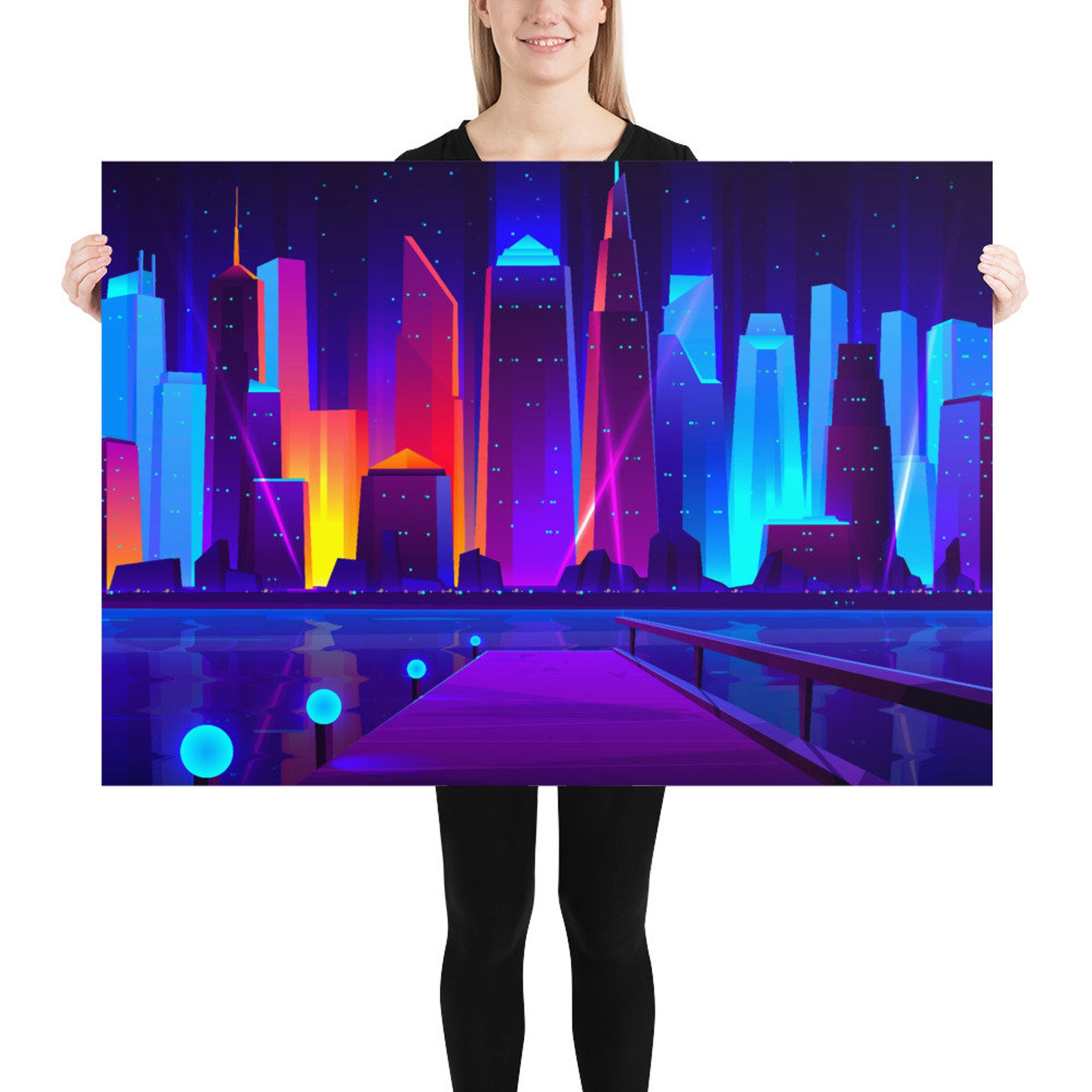 Synthwave Neon City [synthwave/vaporwave/cyberpunk] — Aesthetic Poster ...