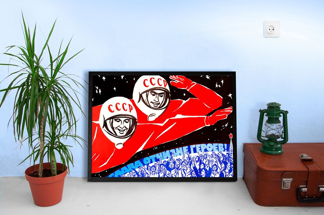 Glory to Soviet Space USSR, 1970s Soviet Vintage Space Poster, Soviet ...