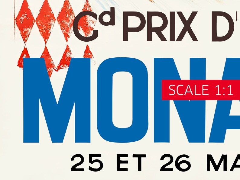 Monaco Vintage F1 Grand Prix 1963 Poster Vintage Formula 1 - Etsy