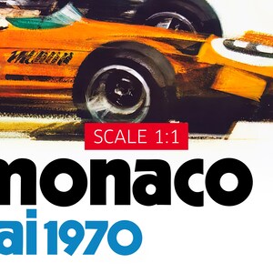 Monaco Vintage F1 Grand Prix, 1970 Poster Vintage Formula 1 Poster ...