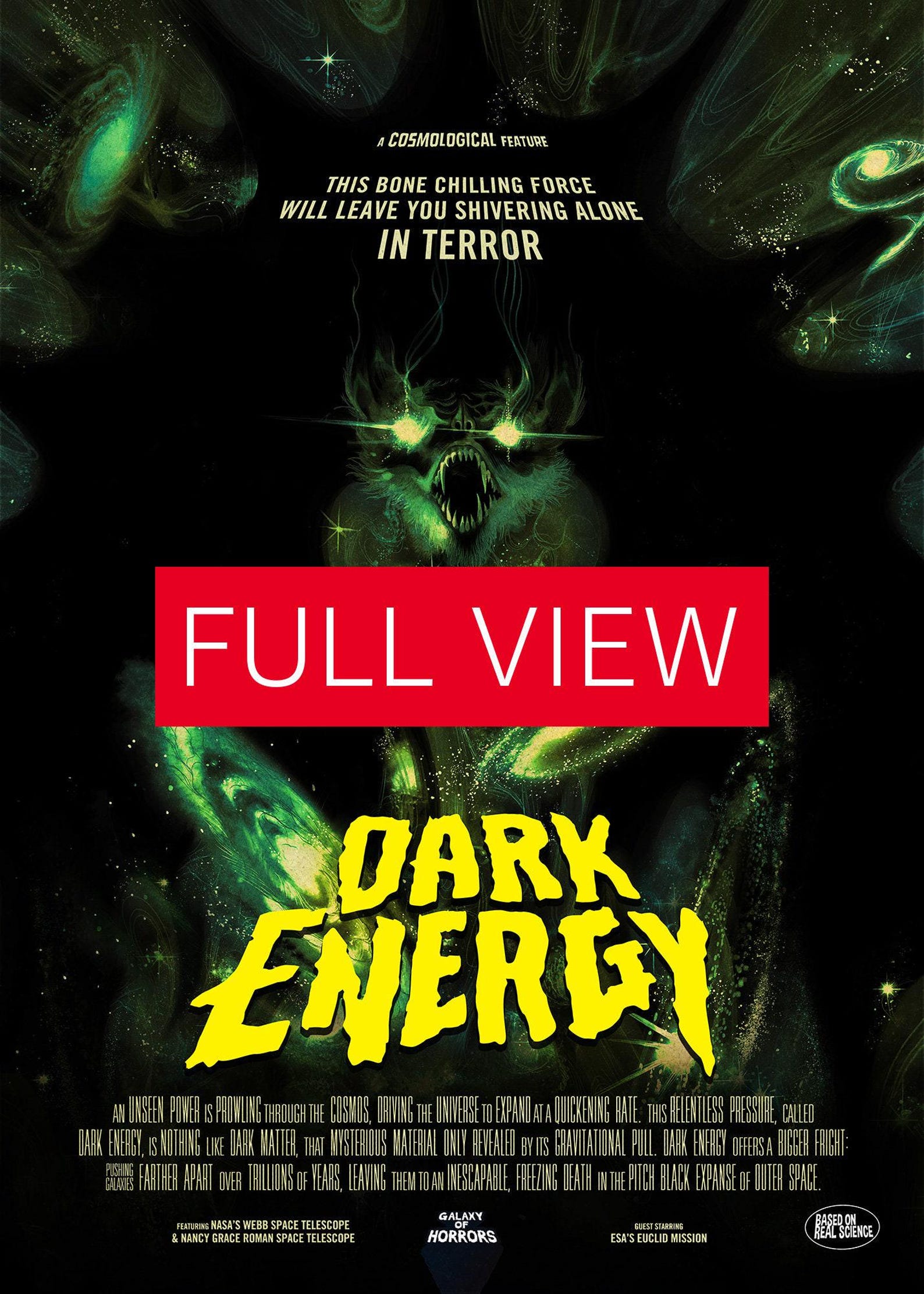 Dark Energy — Aliens Space Poster / Science Print, Retro Space Sci-fi ...