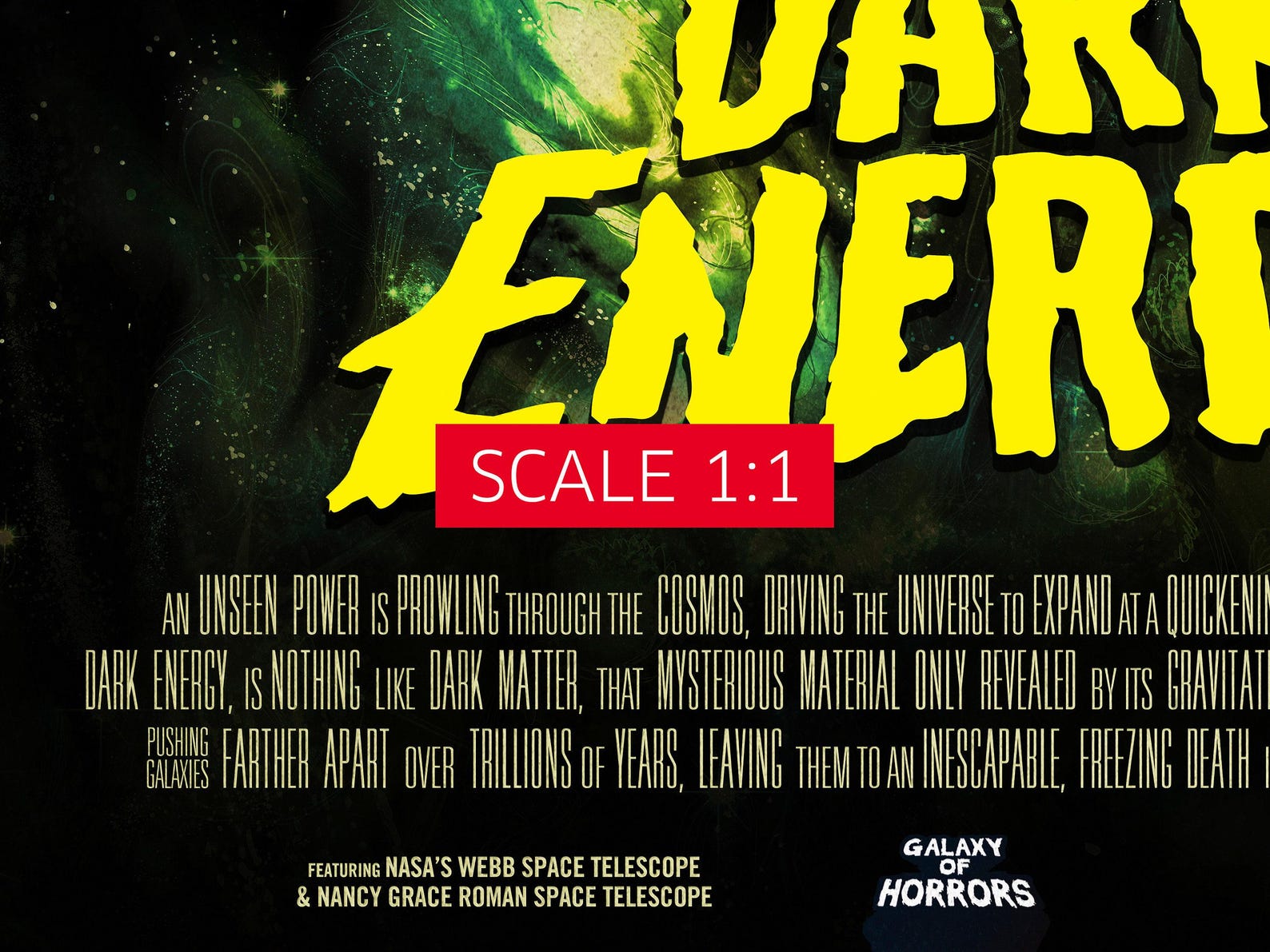 Dark Energy — Aliens Space Poster / Science Print, Retro Space Sci-fi ...