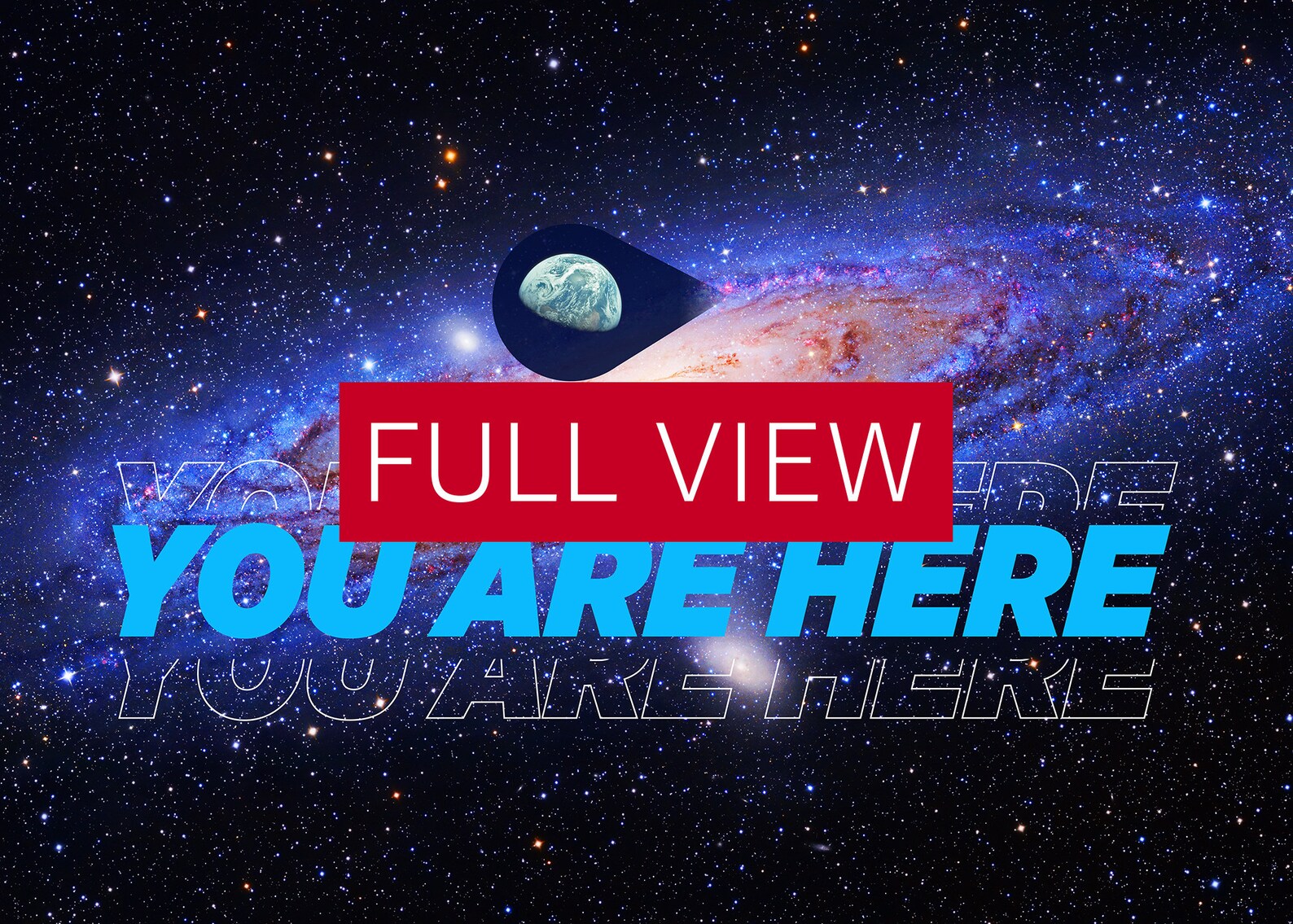You Are Here: Milky Way Galaxy Map and Earth — Space Poster, Science ...