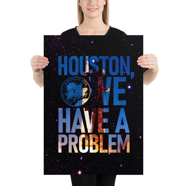 Houston We Have a Problem / NASA Apollo Missions Moon - Etsy