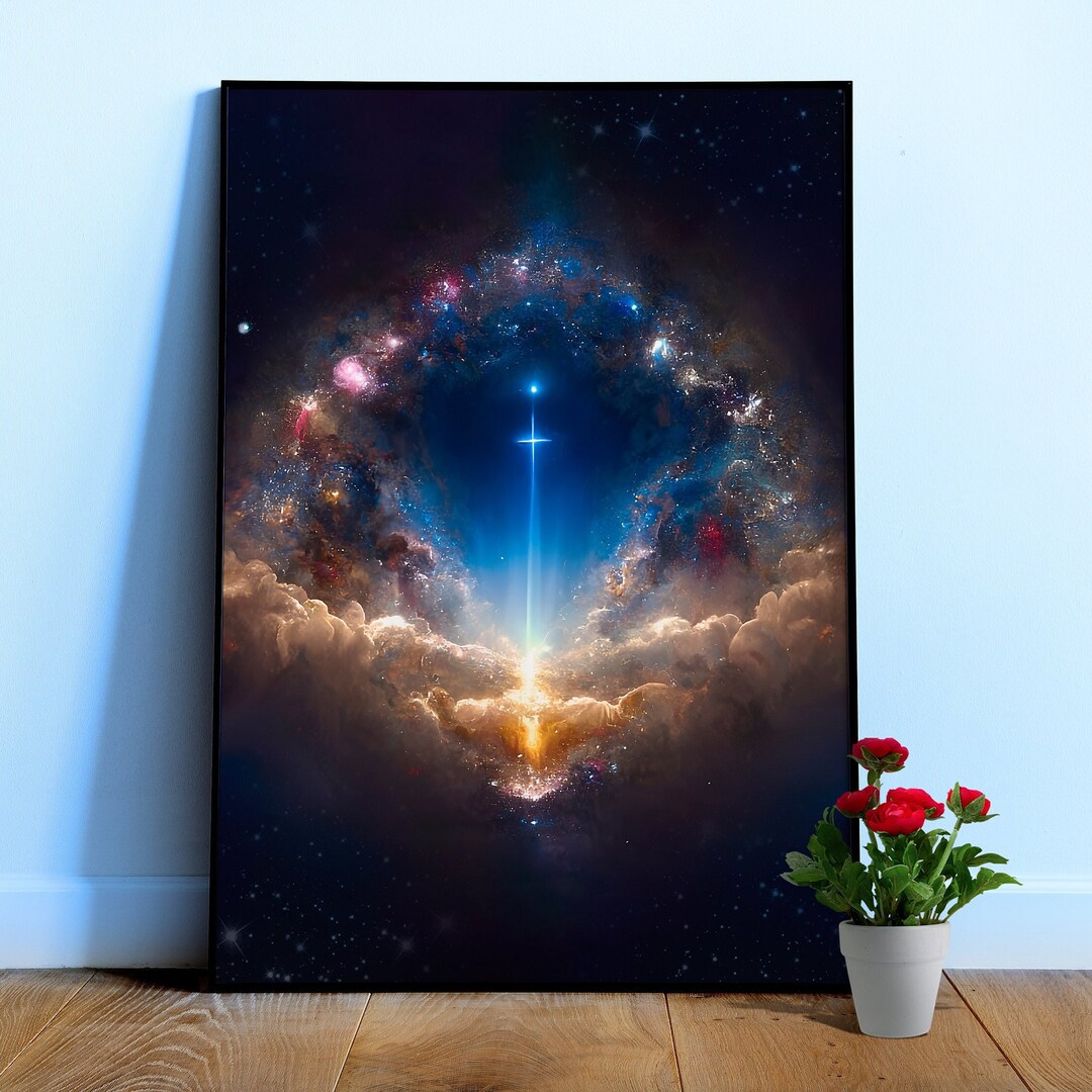 Heaven's Gate #1.2 ߷ — Vibrant Space Poster, Ethereal Yoga Print ...