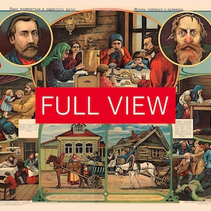 Russian Anti-alcohol Poster, Russia, 1902 (no Vodka Poster) — Russian ...