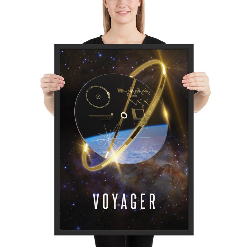 NASA Voyager 1 3D Golden Record Framed Matte Paper Poster. - Etsy
