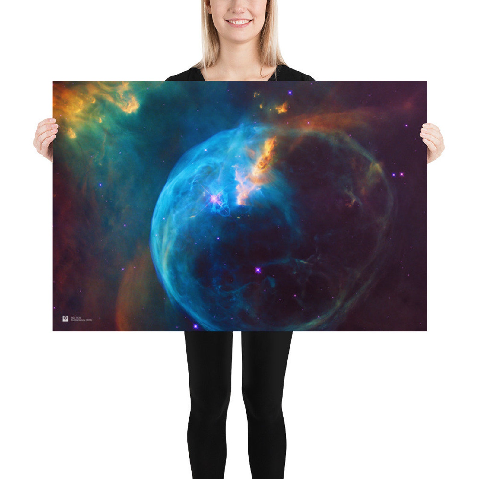 Bubble Nebula, NGC 7635 — NASA Hubble Space Telescope — Space Poster ...
