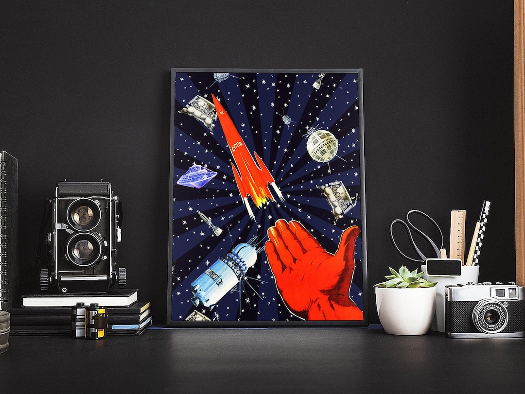 Gagarin Space Art [sovietwave] — Soviet Vintage Space Poster, Soviet ...