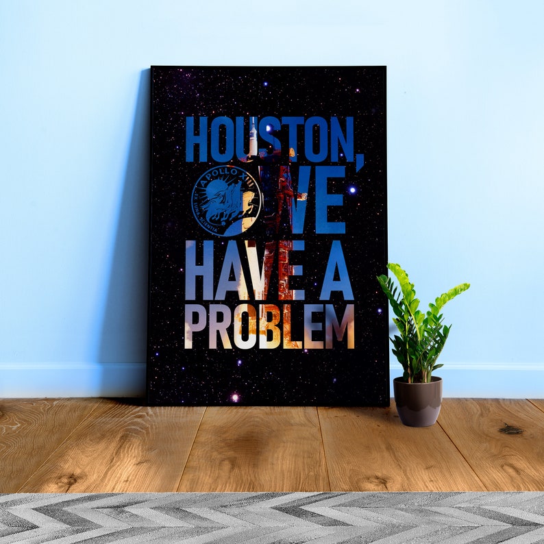 Houston We Have a Problem / NASA Apollo Missions Moon - Etsy