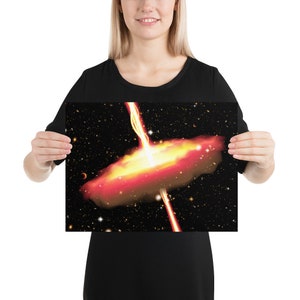 Quasar and Galaxies #1 — Space Poster, Science Art Print, Space Photo ...
