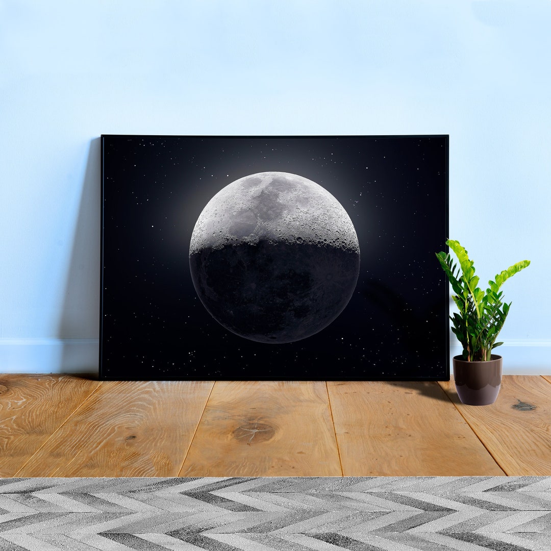 Full Moon (hi-res Poster) — Space Poster, Moon Poster, Space Art, Moon ...