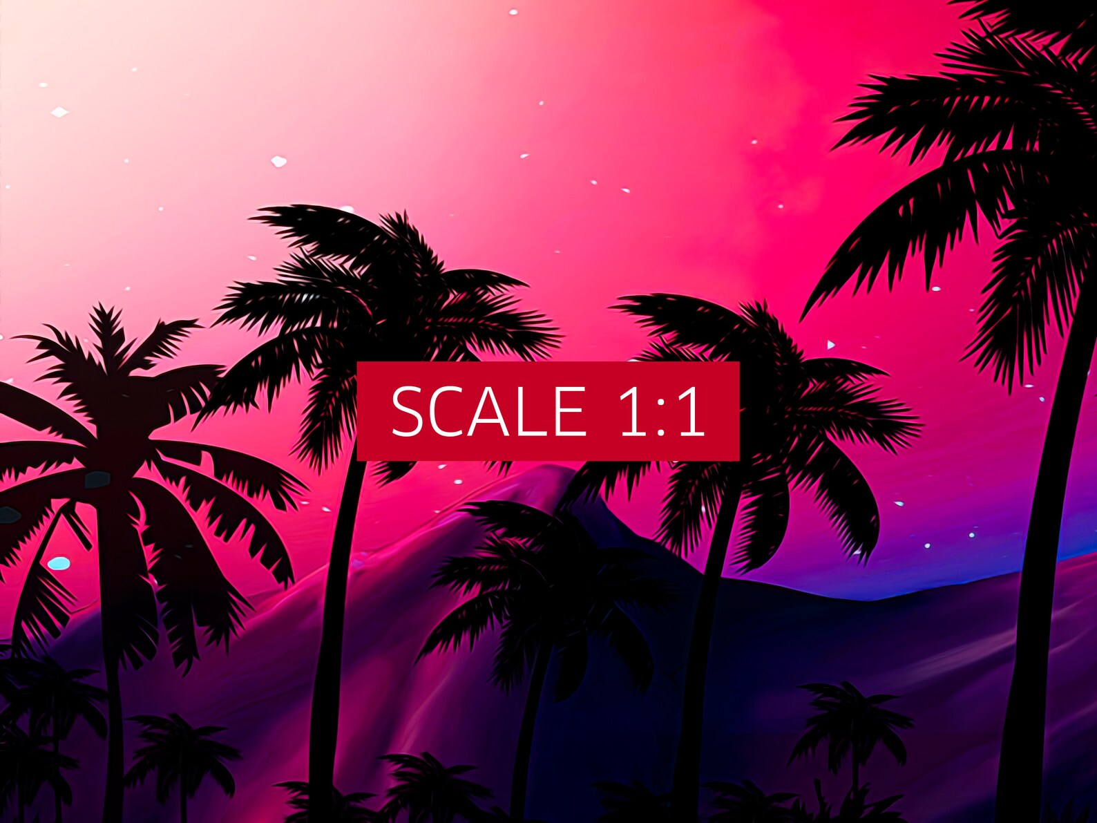 Neon Landscape: Pink Neon Tropical Beach - Etsy