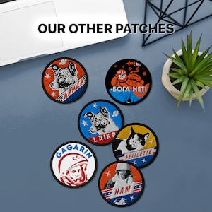 Laika Patch, Soviet Vintage Space — Embroidered Patch, Space Patches ...