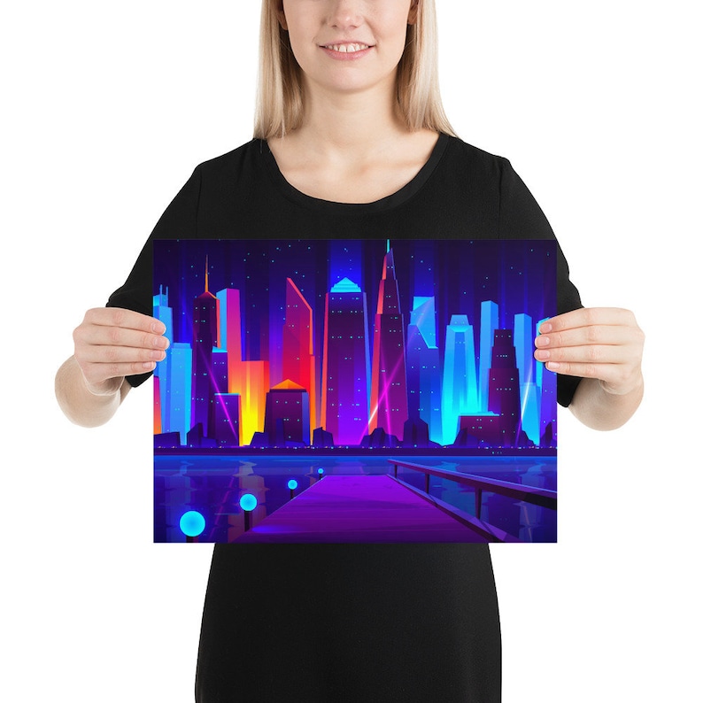 Synthwave Neon City [synthwave/vaporwave/cyberpunk] — Aesthetic Poster ...