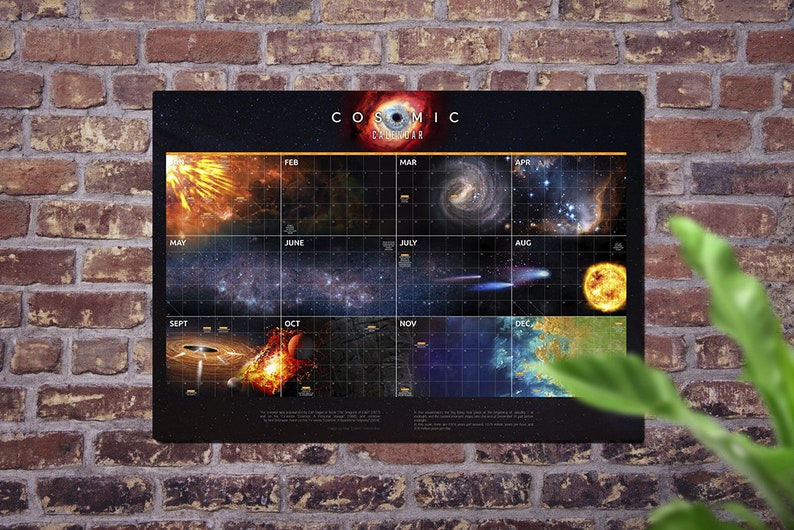 Cosmic Calendar carl Sagan Style Universe Evolution Chart | Etsy