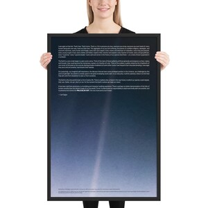 Pale Blue Dot Poster, Carl Sagan Print, NASA Voyager 1 (2020 Revis ...