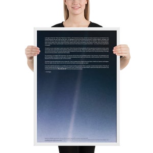 Pale Blue Dot Poster, Carl Sagan Print, NASA Voyager 1 (2020 Revis ...