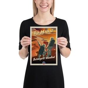 To Mars Vintage Space Poster Retro Space Art Propaganda - Etsy