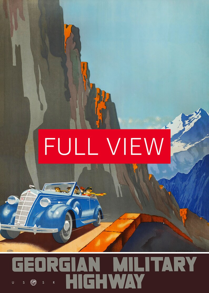 Georgian Military Highway Georgia USSR 1939 RESTORED - Etsy