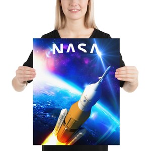 NASA Artemis 1 SLS Rocket 2022 Launch — Space Poster, Space Wall Art ...