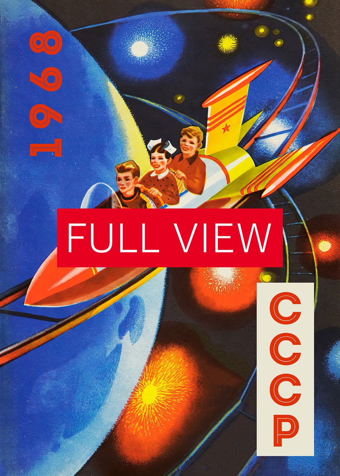USSR 1968 Soviet Vintage Retrofuturism/space Poster - Etsy